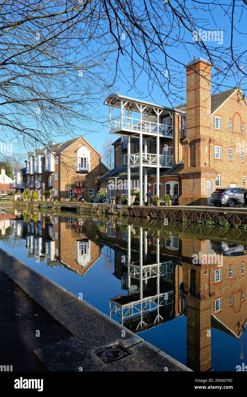 Modern waterside apartments developed from old industrial buildings on ...