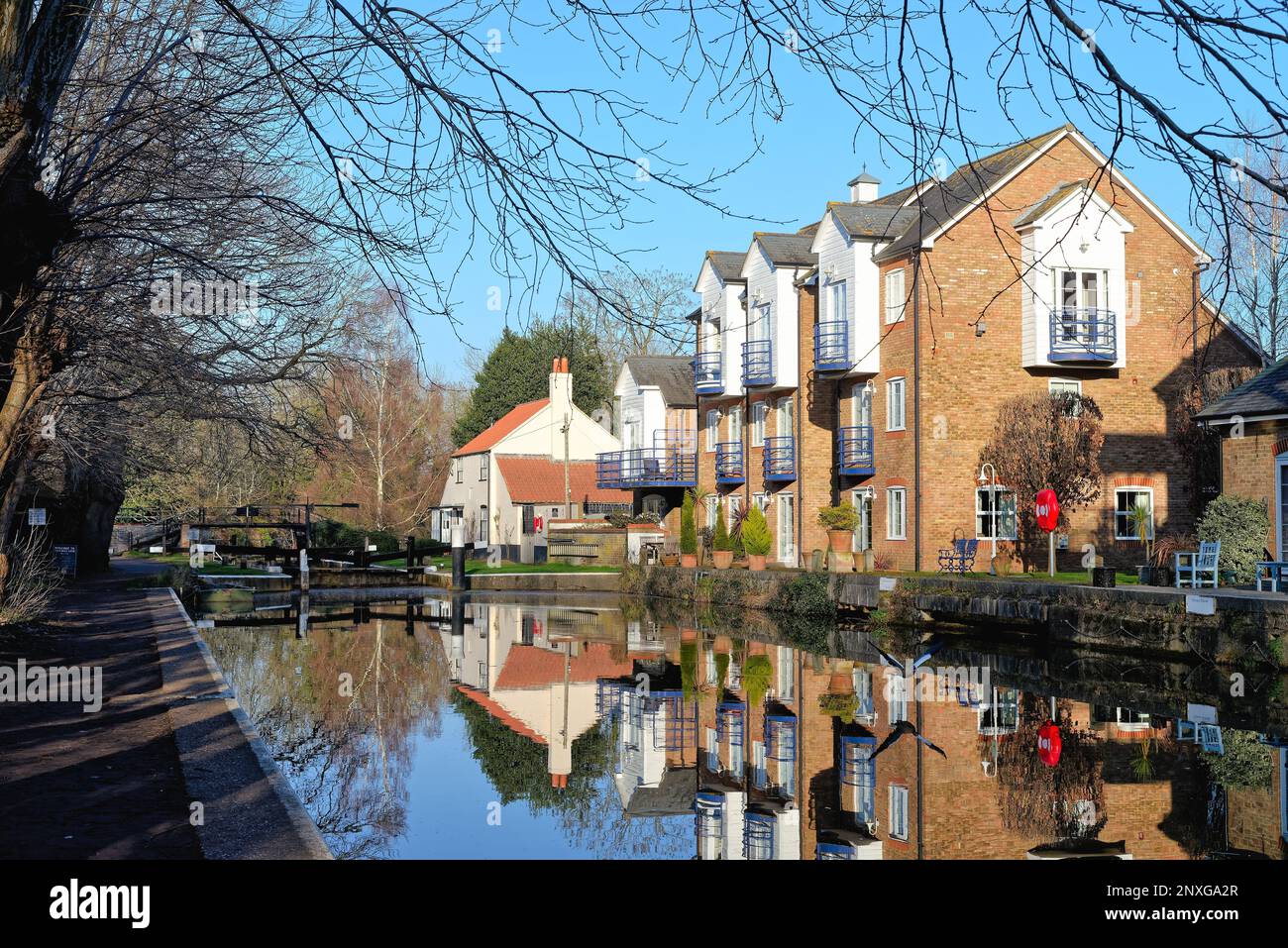 Modern waterside apartments developed from old industrial buildings on ...