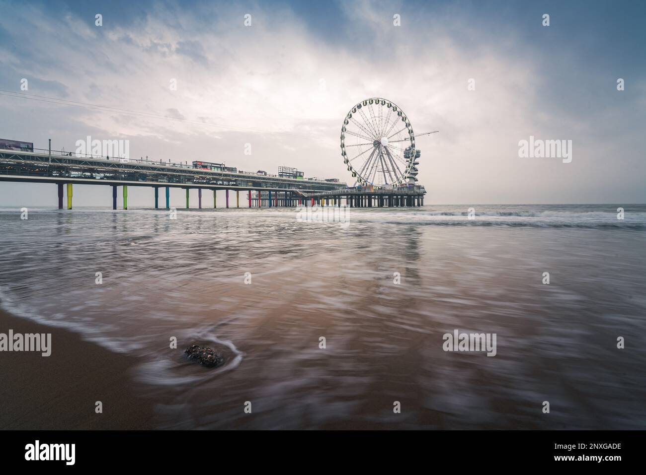 De Pier, Beach with a Ferris wheel in Den Haag, Hague, Netherlands ...