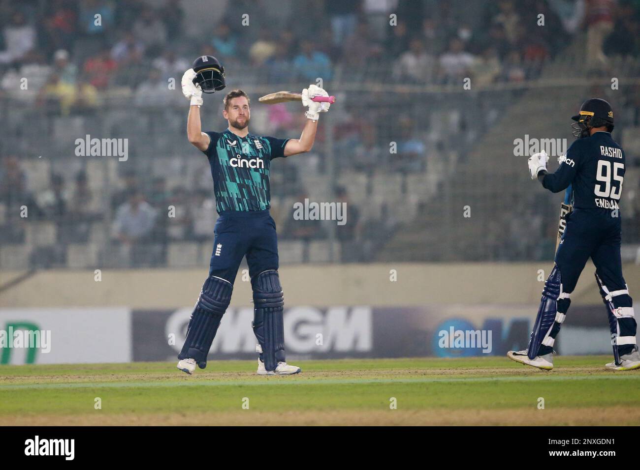 England batter Dawid Malan batted through the innings as he held his ...