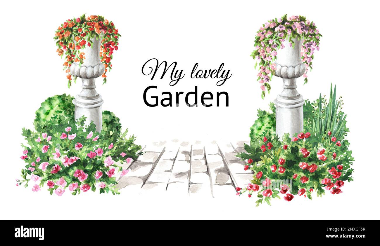 Garden decorative architectural stone marble vase or flower pot and ...