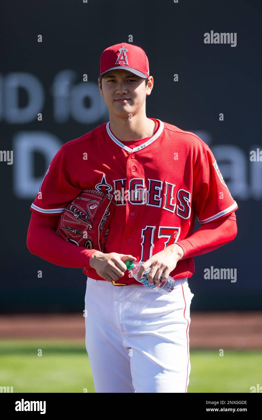 Shohei Ohtani (17), outfielder/pitcher for the Los Angeles Angels ...