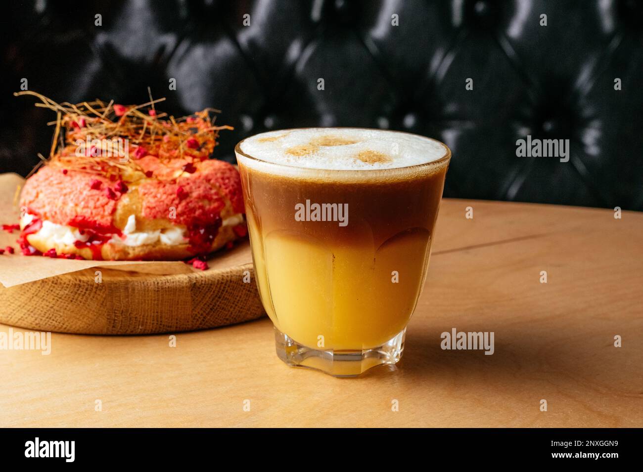 coffee and dessert. coffee shop menu Stock Photo - Alamy