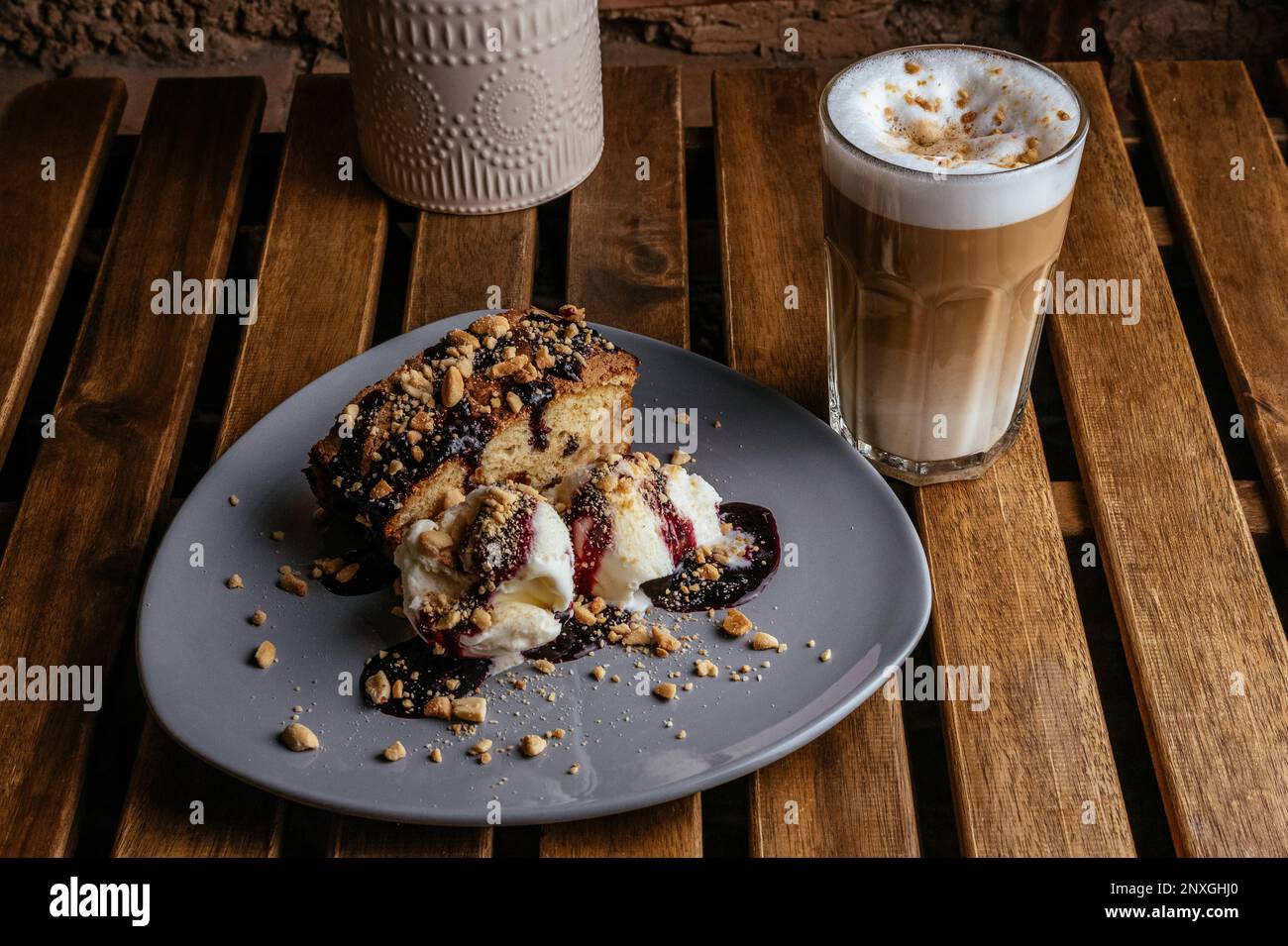 coffee and dessert. coffee shop menu Stock Photo - Alamy
