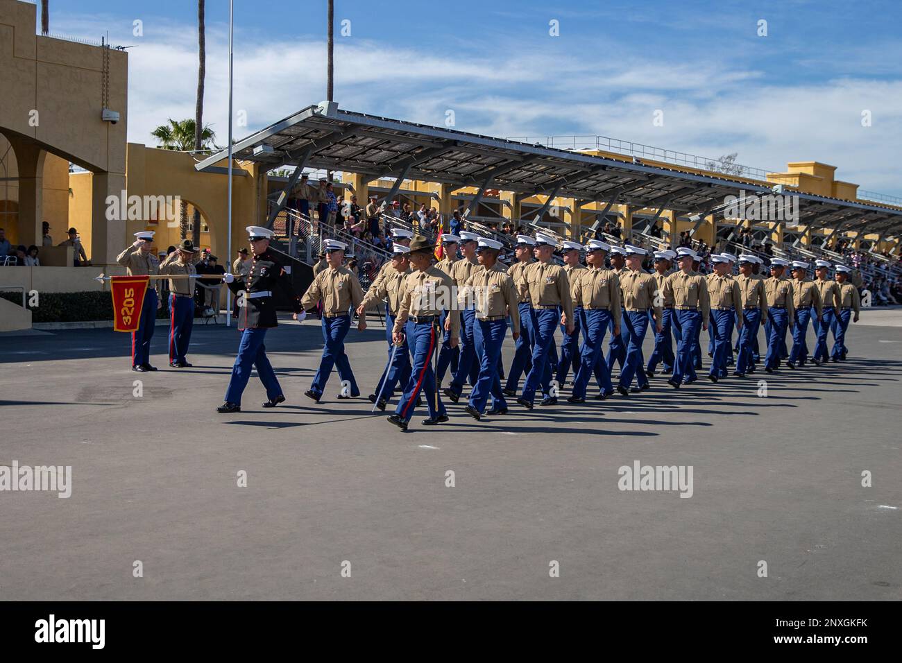 New U.S. Marines with India Company, 3rd Recruit Training Battalion ...
