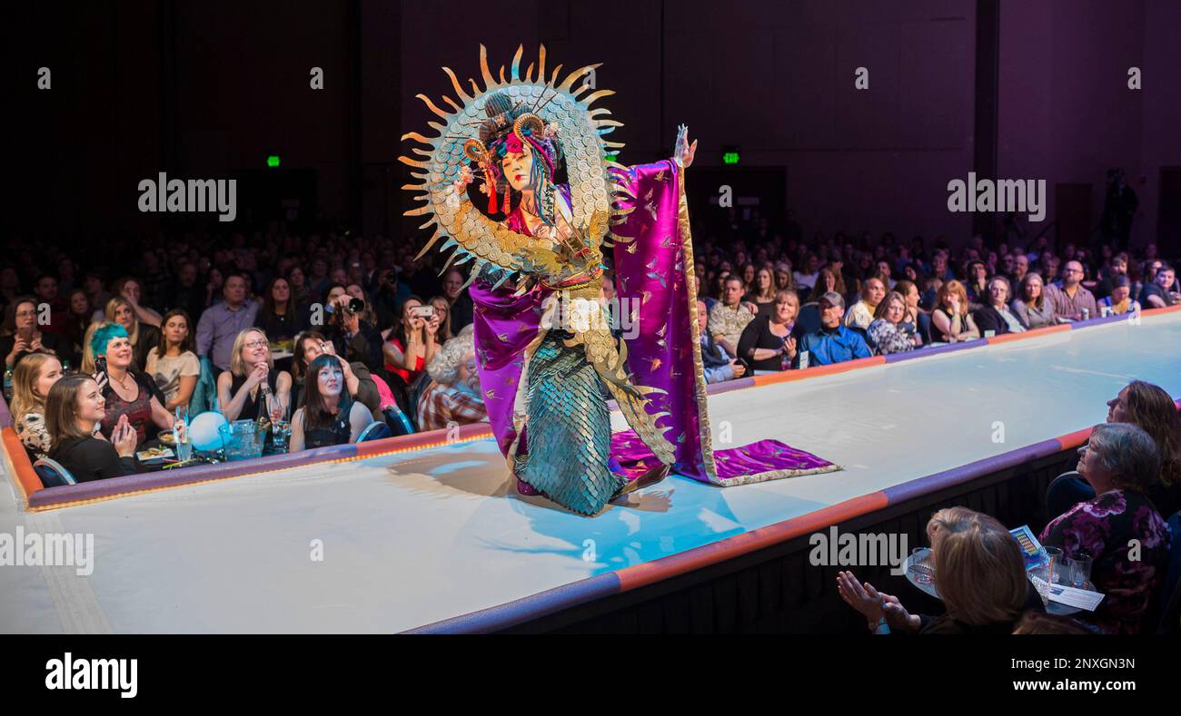 In this Saturday, Feb. 17, 2018, photo, "Doragon" by artist Beth ...