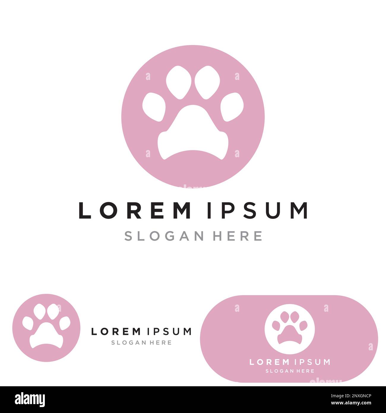 Dog paw Logo and symbol vector Stock Vector Image & Art - Alamy