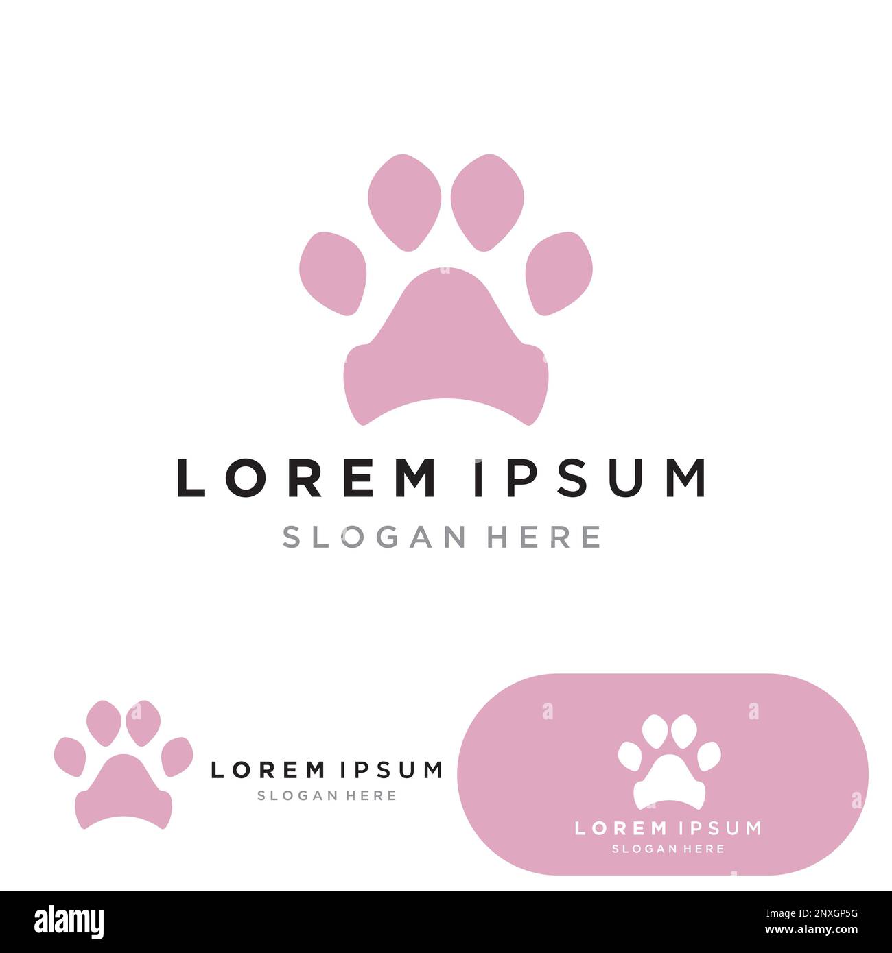 Dog paw Logo and symbol vector Stock Vector Image & Art - Alamy
