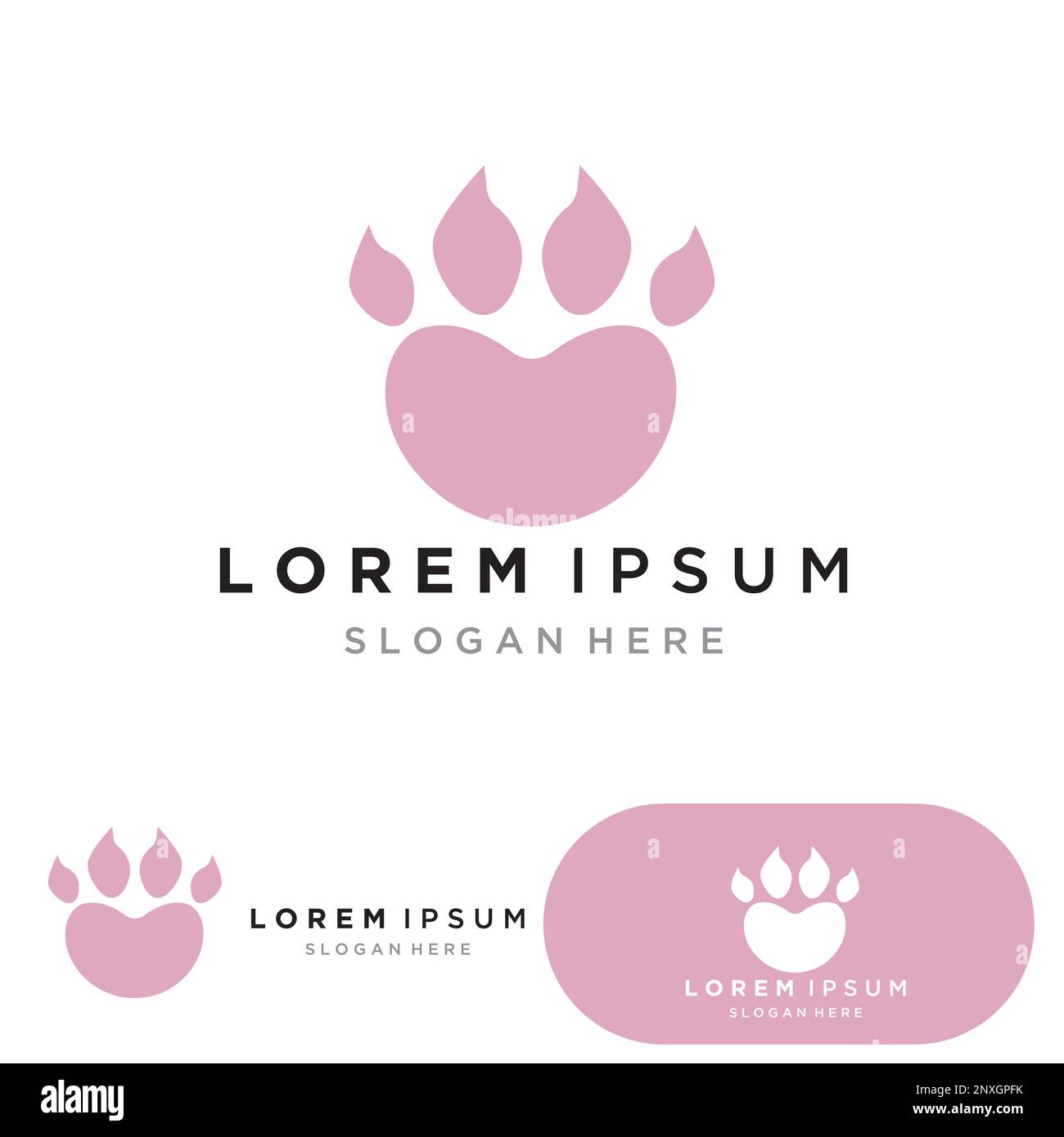 Dog paw Logo and symbol vector Stock Vector Image & Art - Alamy