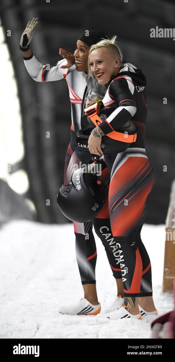 February 21, 2018 - Pyeongchang, South Korea - PHYLICIA GEORGE, left ...