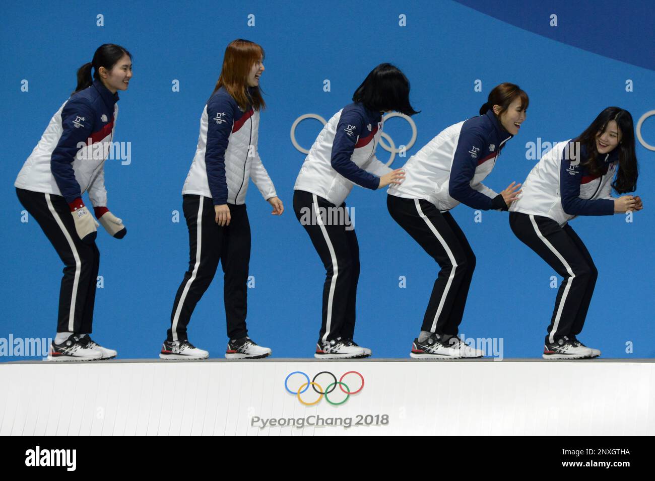 February 21, 2018 - Pyeongchang, South Korea - The South Korean Ladies ...