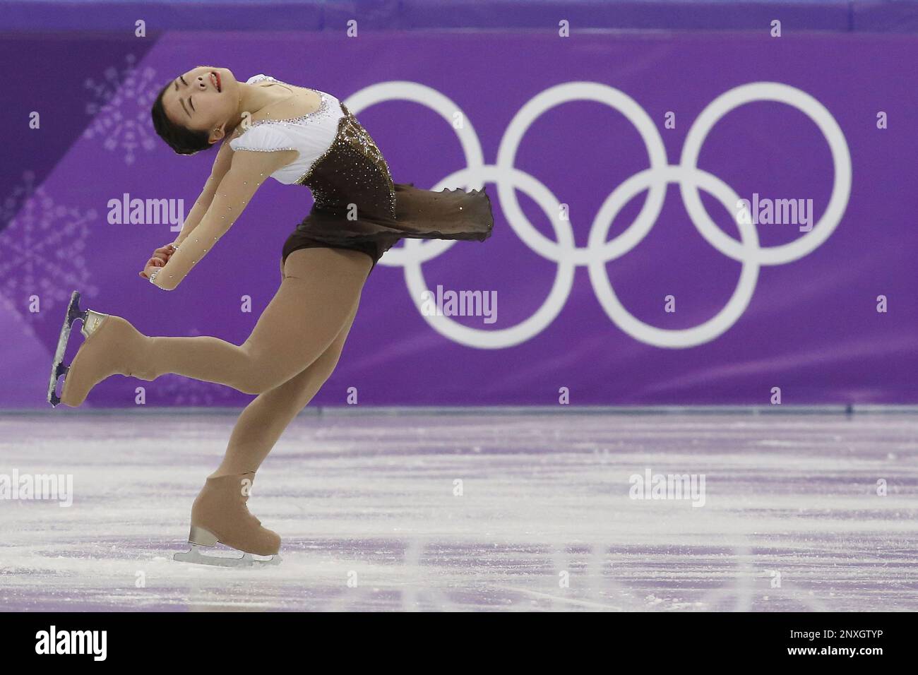 February 21, 2018 - Pyeongchang, KOREA - Hanul Kim of Korea performs in ...