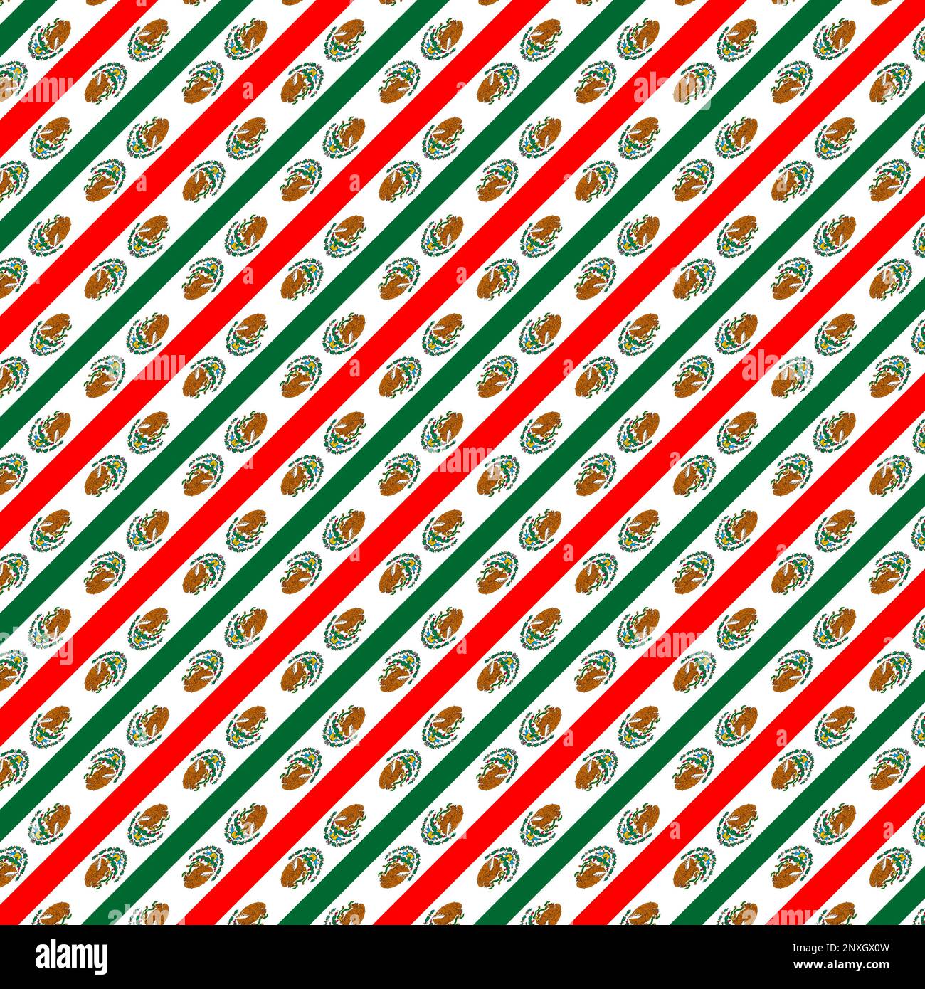 Abstract pattern of the Mexico flag Stock Photo - Alamy