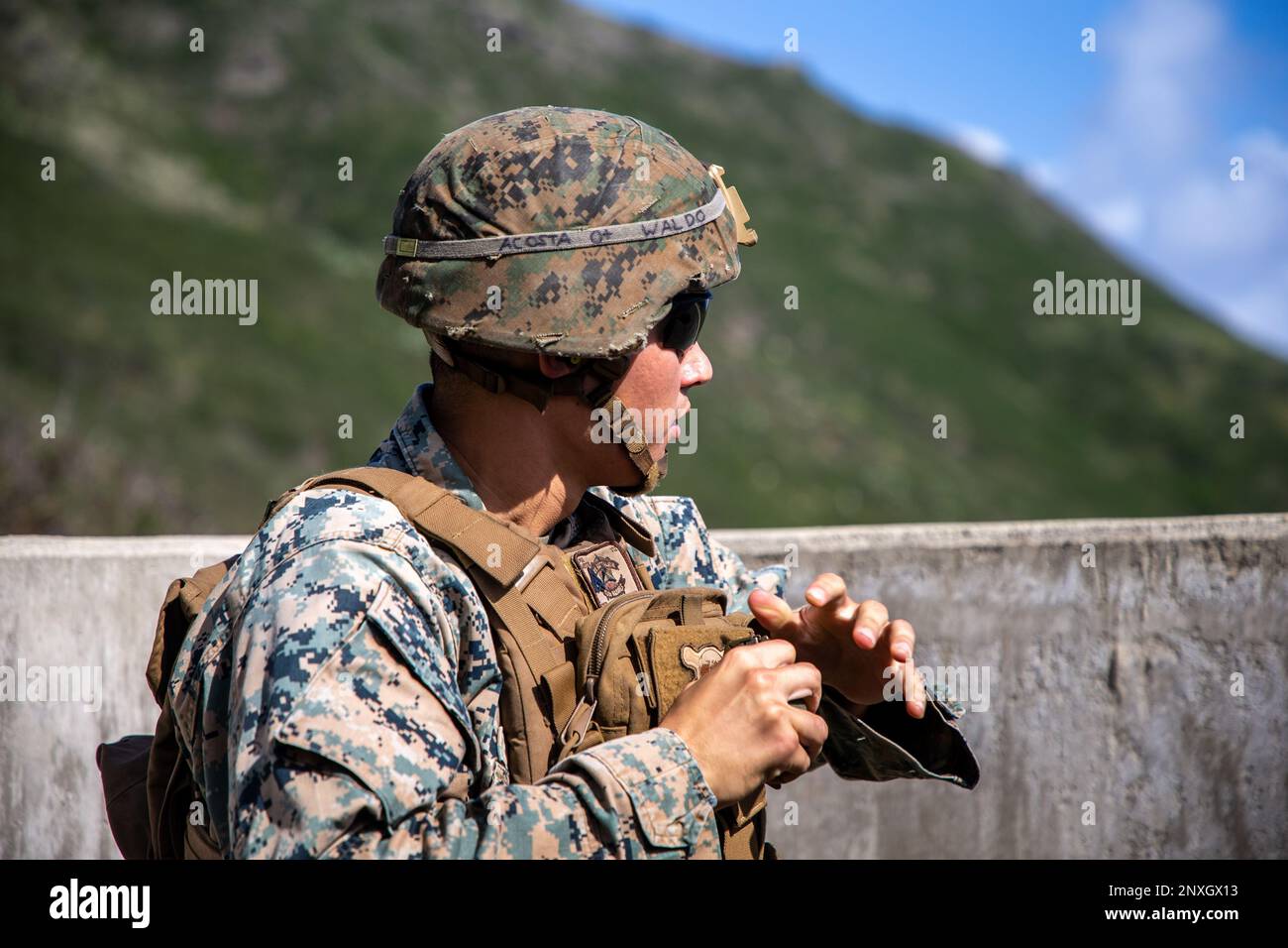 U.S. Marine Corps Cpl. Joshua Pedroza, a communications specialist with ...