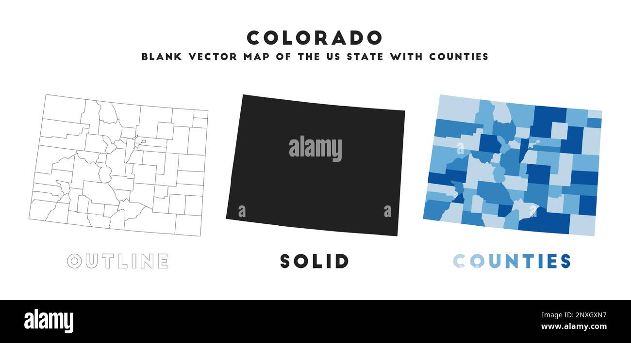Colorado map. Borders of Colorado for your infographic. Vector US state ...