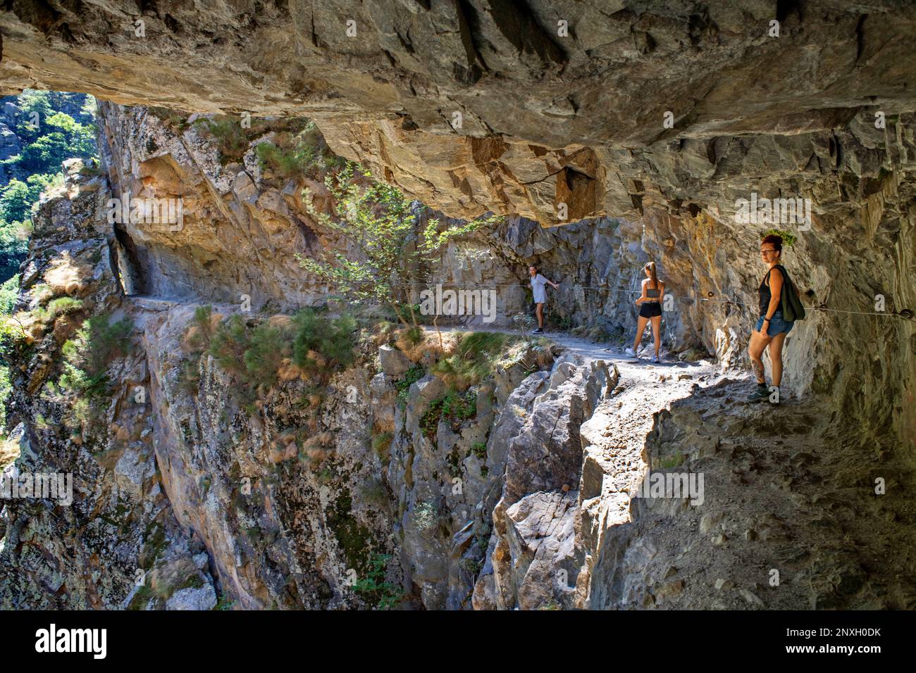 Hiking trail through Gorges de la Carança, Pyrénées-Orientales ...