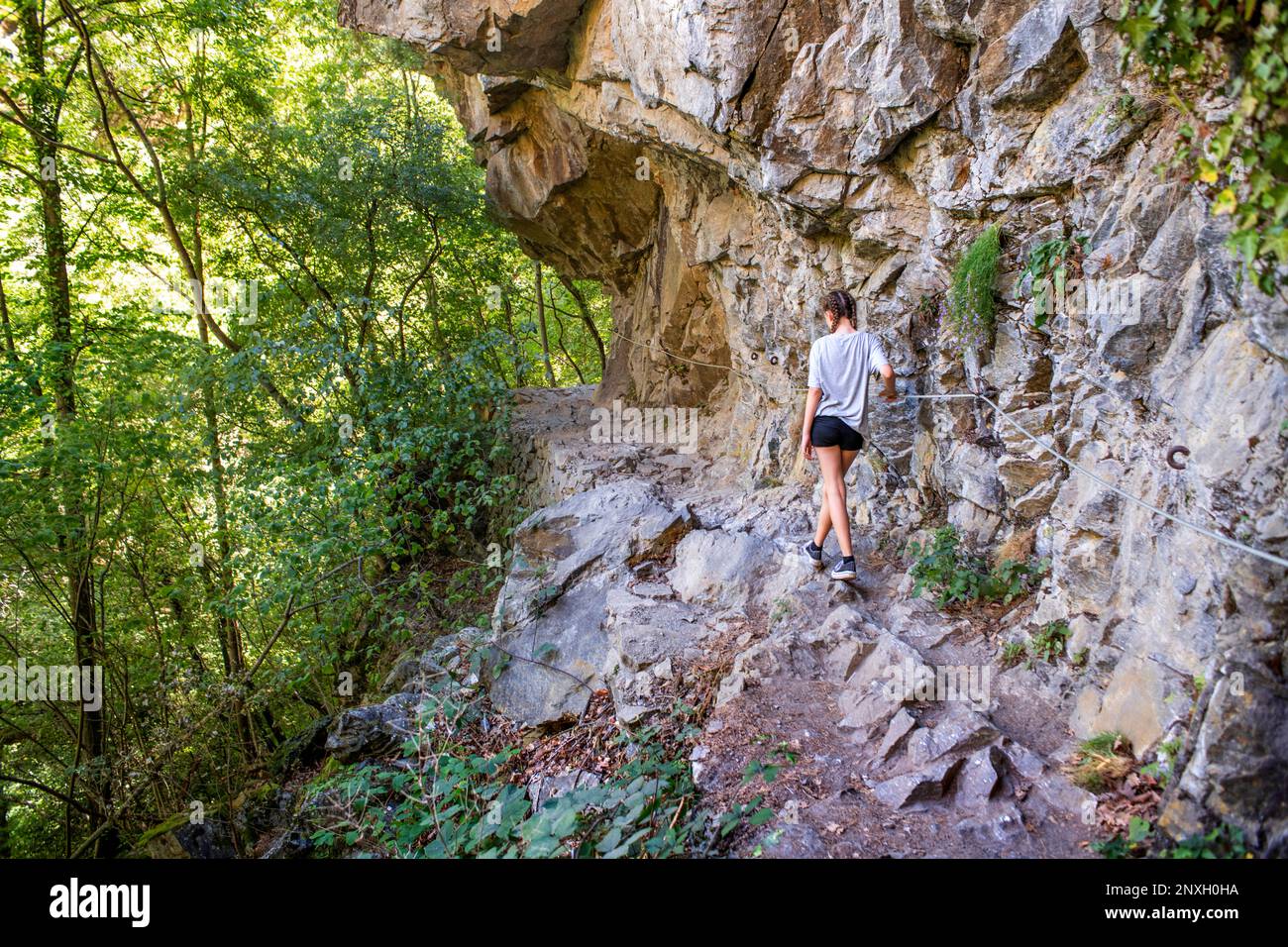Hiking trail through Gorges de la Carança, Pyrénées-Orientales ...