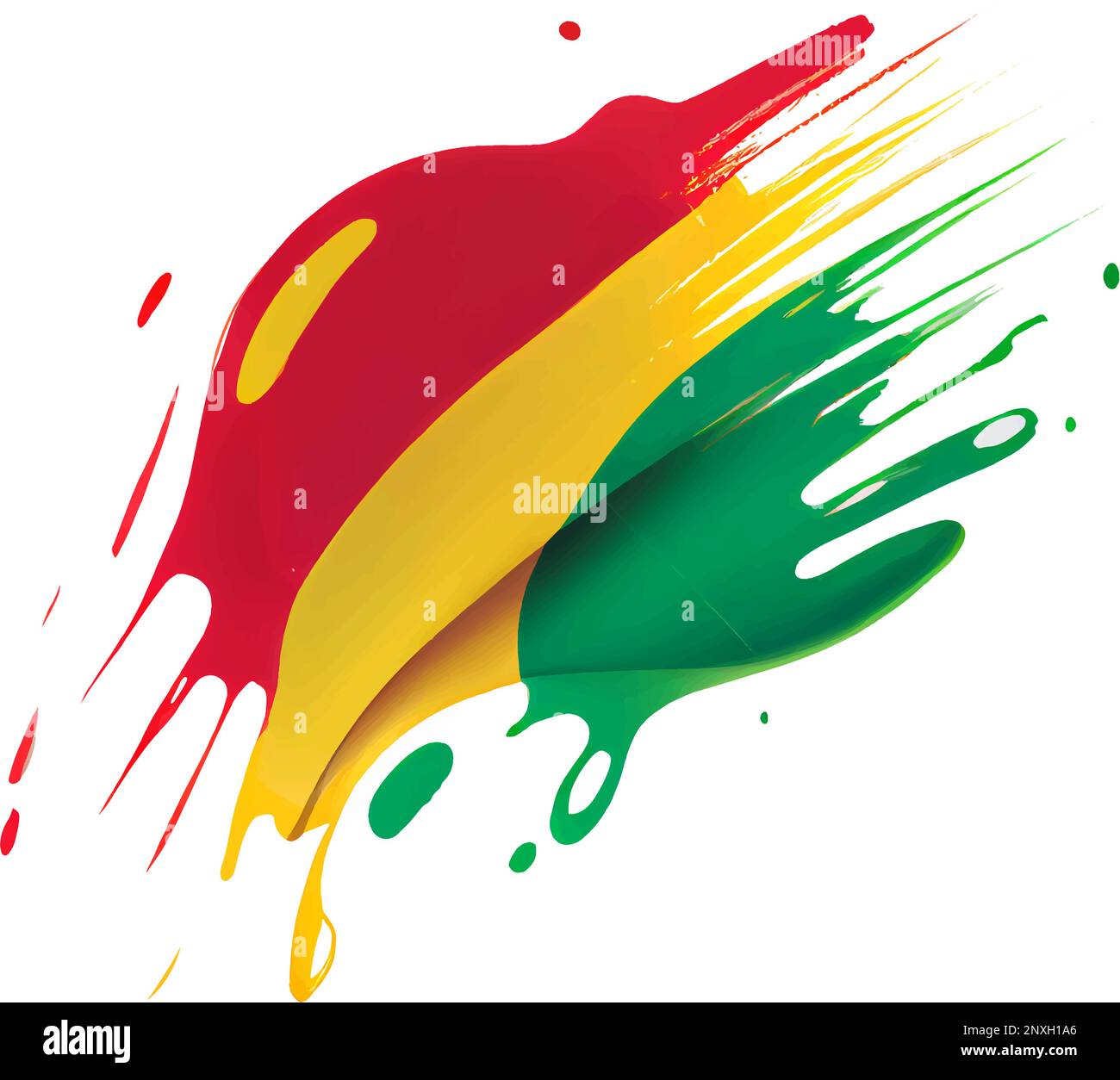 vector illustration of red , yellow and green colors of flag of Black ...