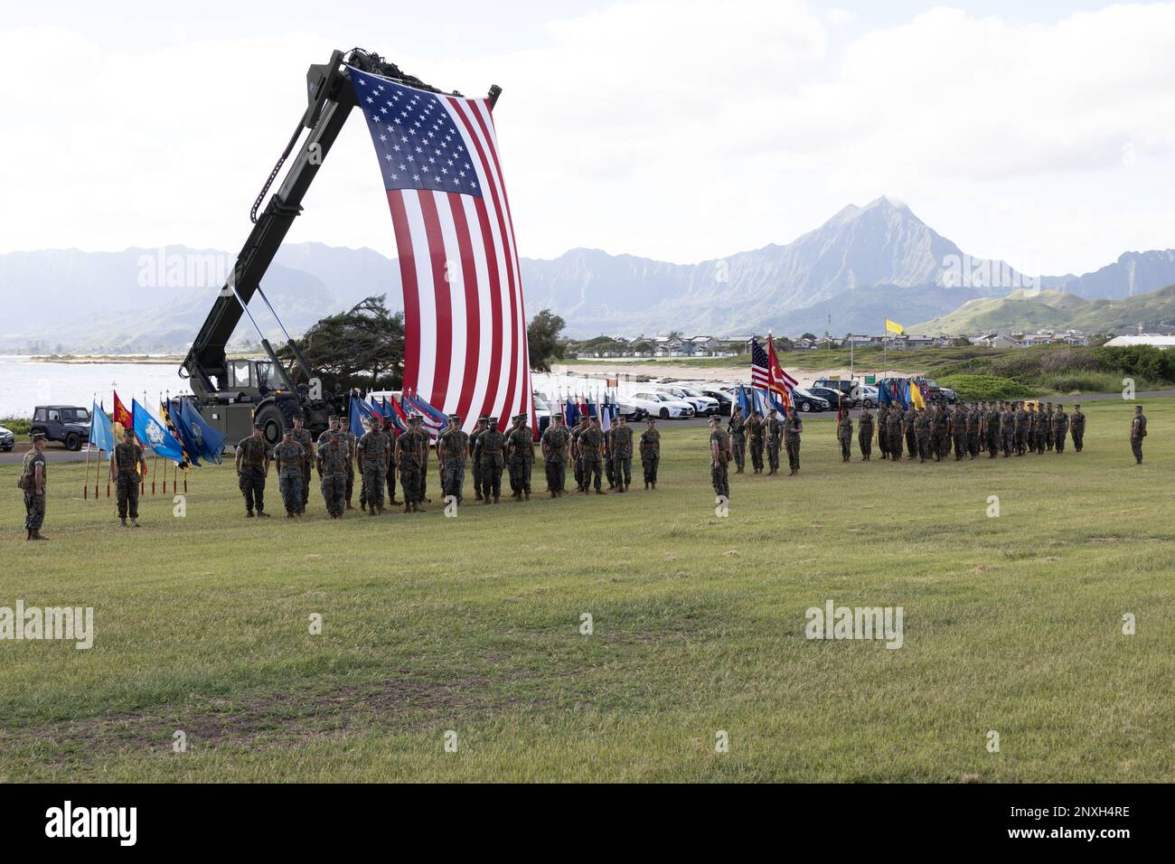 U.S. Marines with the Marine Aviation Logistics Squadron 24 participate in the Relief and ...
