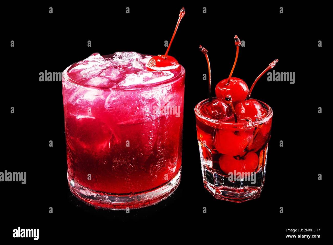 cherry-based refreshing alcoholic drink, red color, sweet taste ...