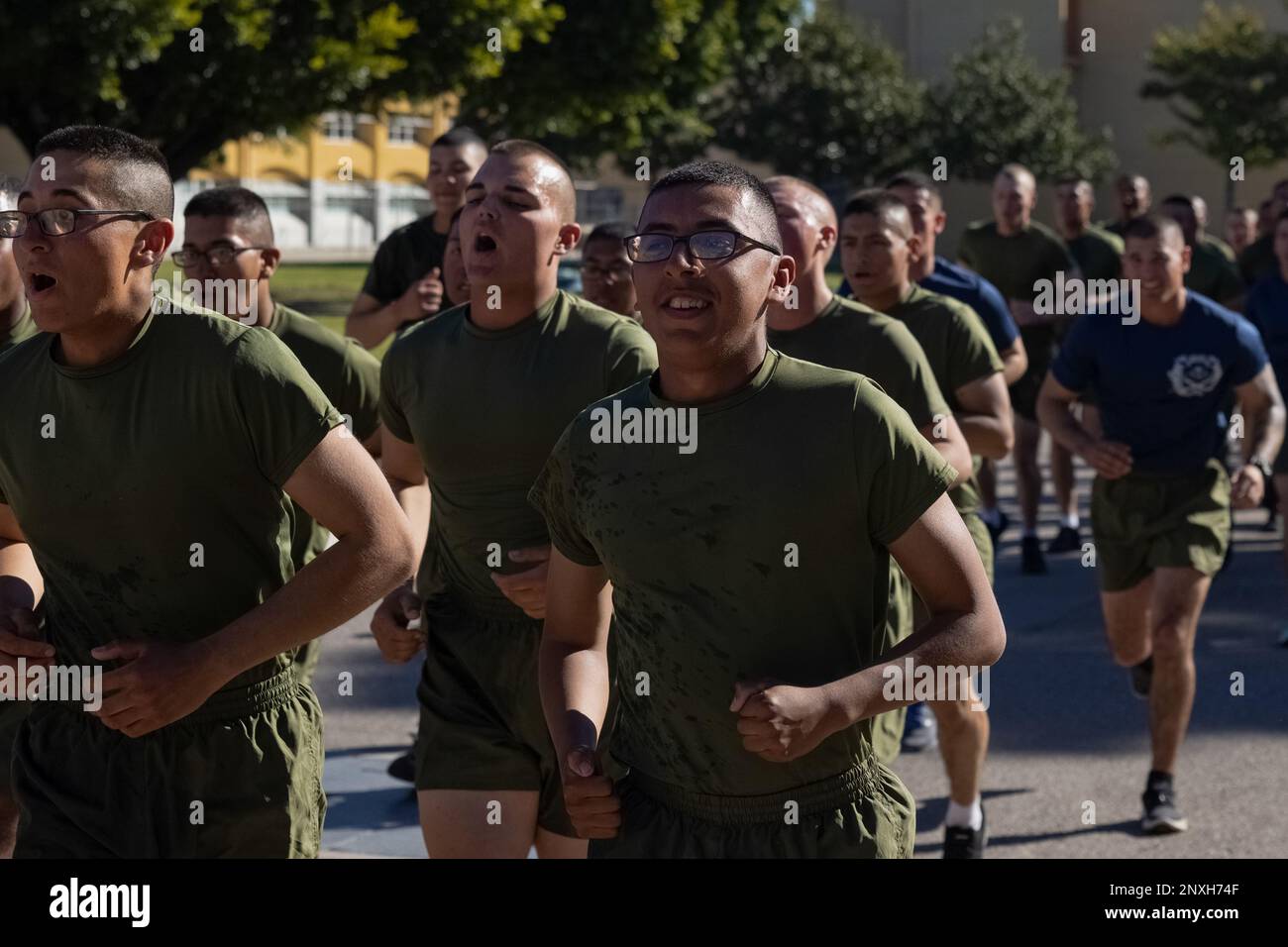 A new U.S. Marine with India Company, 3rd Recruit Training Battalion ...