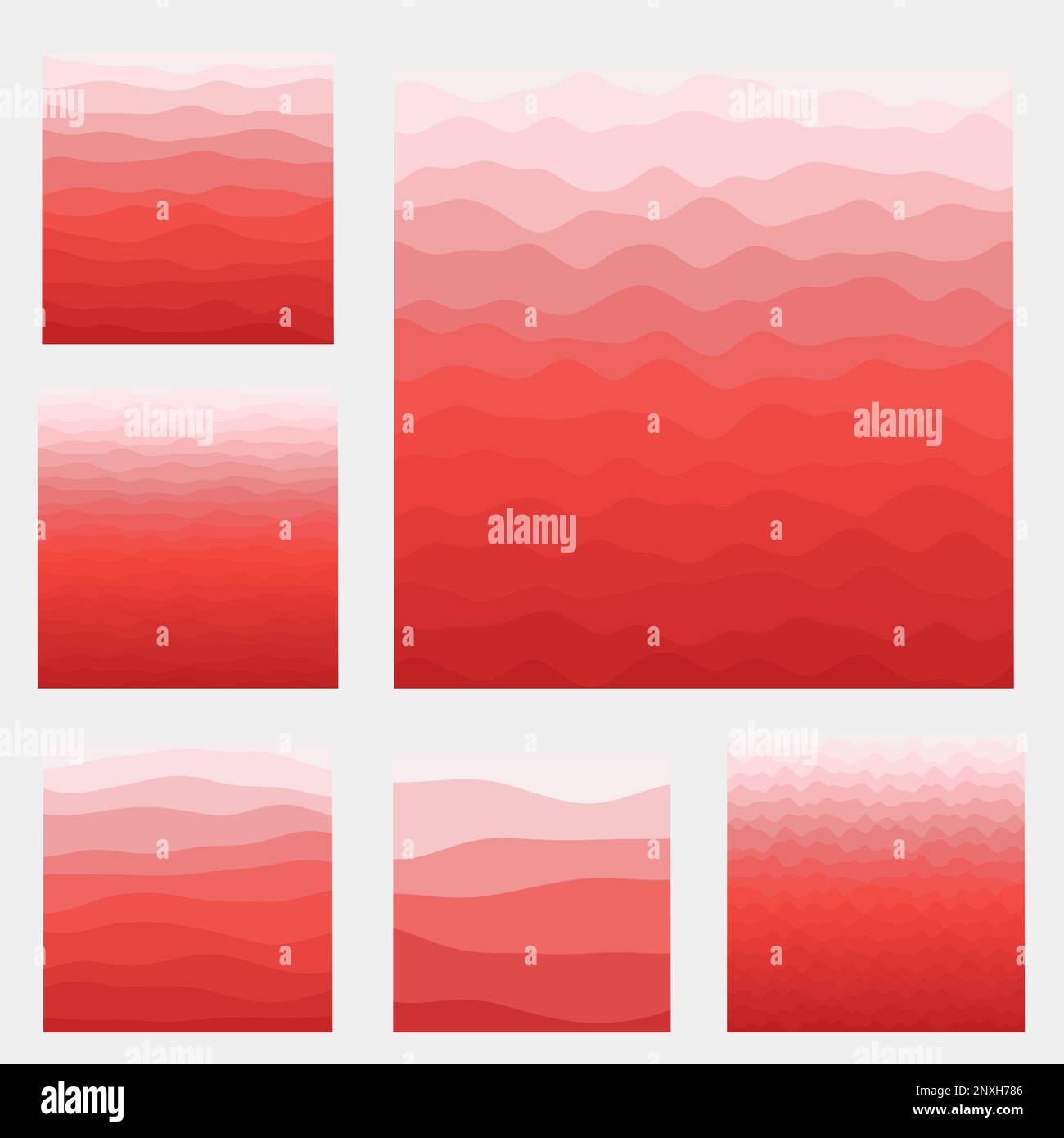 Abstract waves background collection. Curves in red colors. Superb ...