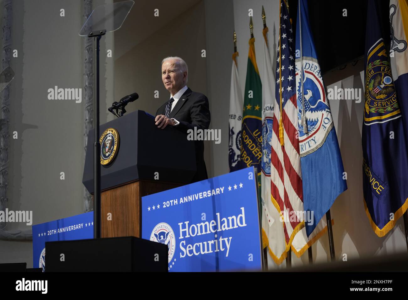 United States President Joe Biden makes remarks thanking Department of ...