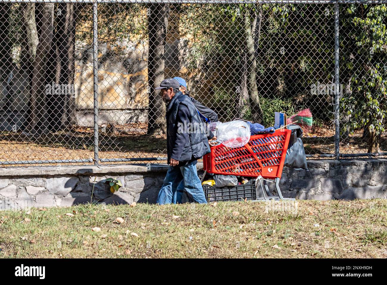 Zapopan, Jalisco Mexico. January 1, 2023. Two homeless Latin American ...