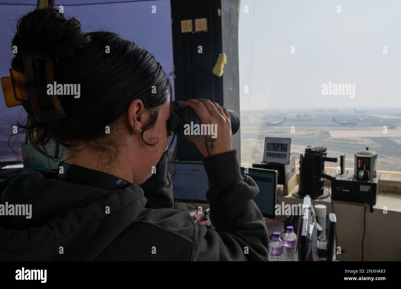 Ms. Allison Neilsen, an Air Traffic Training Manager with the 407th ...