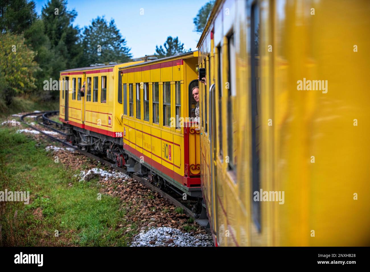 Journey in the The Yellow Train or Train Jaune, Pyrénées-Orientales ...