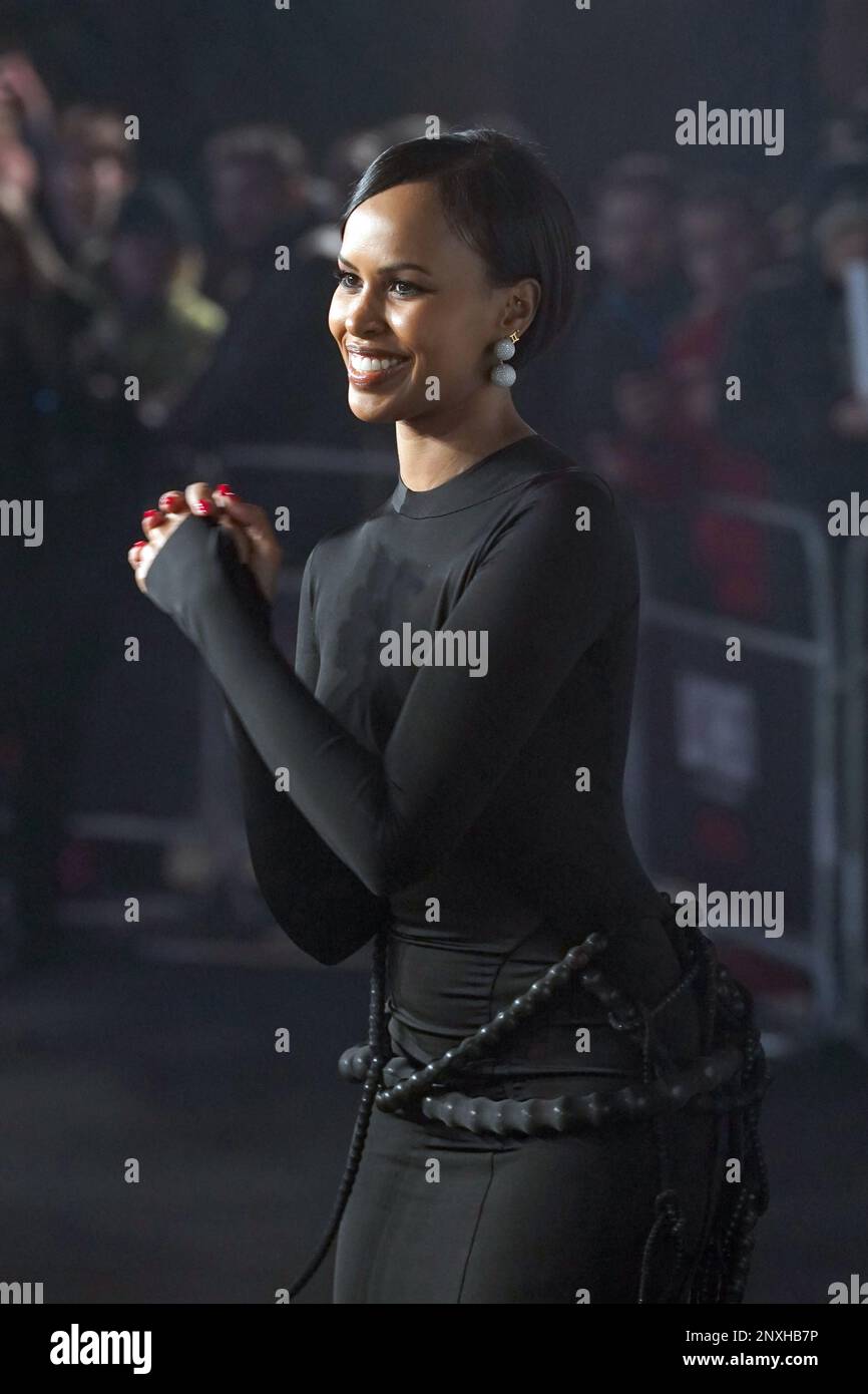 Sabrina Dhowre Elba, wife of Idris Elba, arriving at the World premiere ...