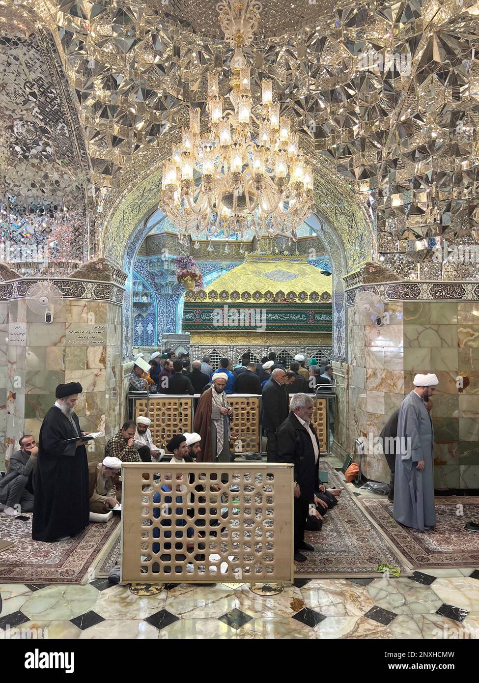 Ghom, Iran. 01st Mar, 2023. Believers and clergy visit the shrine of ...