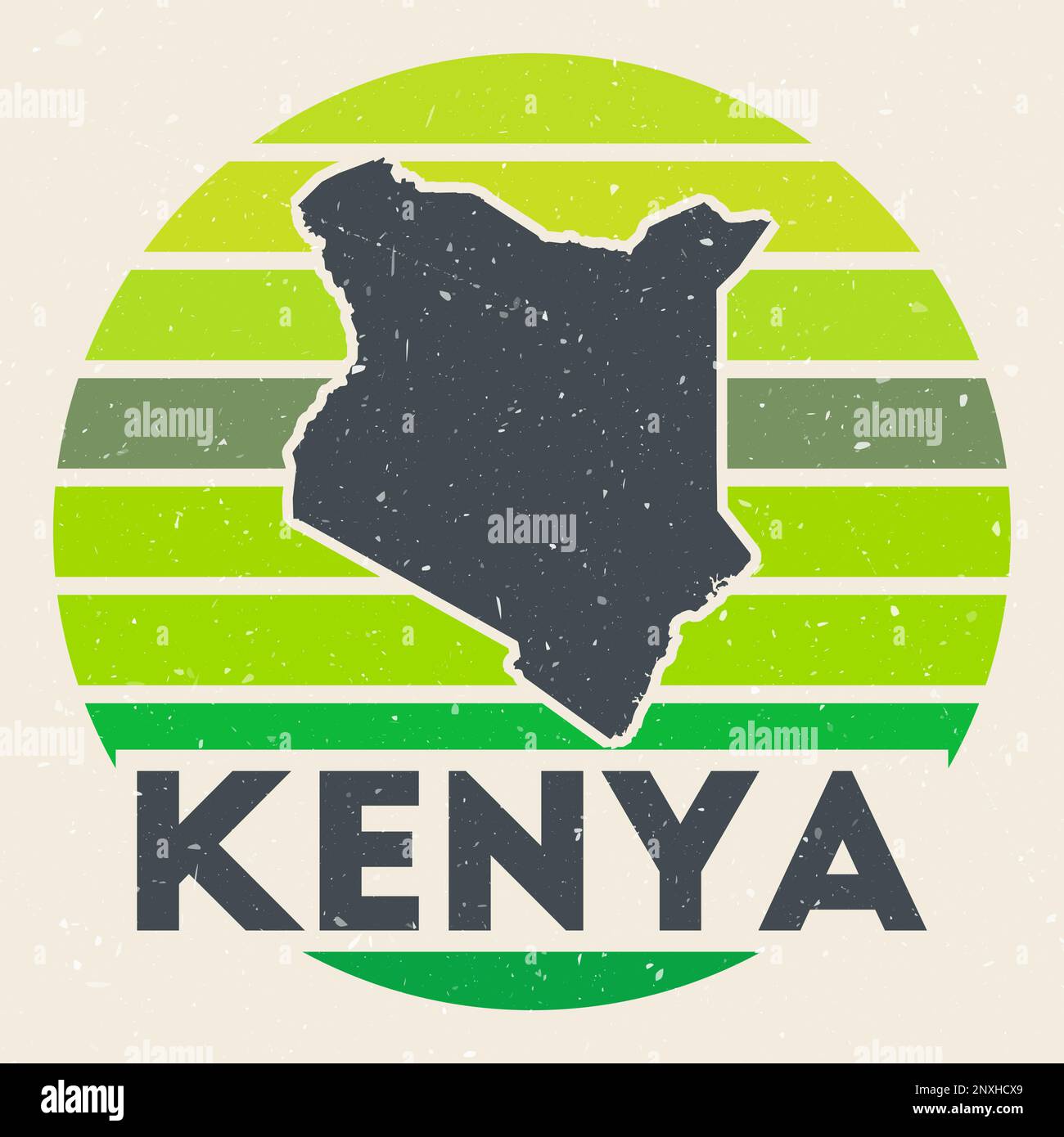 Kenya logo. Sign with the map of the country and colored stripes ...