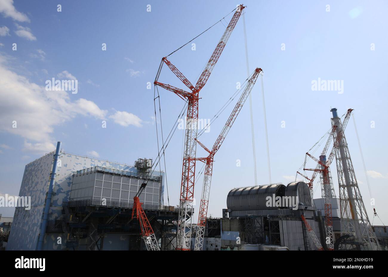 A picture taken on Feb.15, 2018 shows Fukushima No.1 nuclear power ...