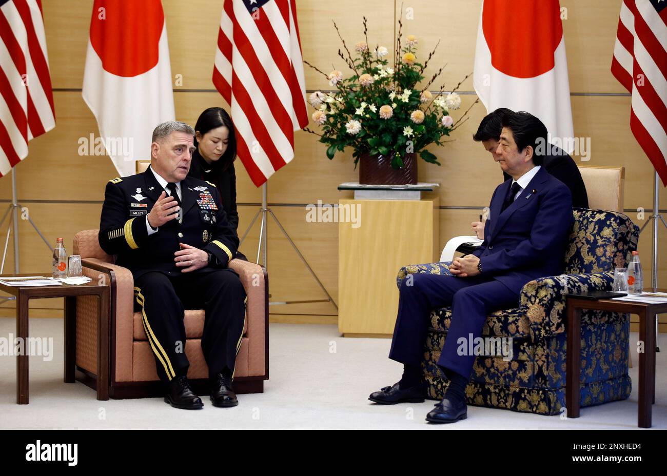 Chief of Staff of the U.S. Army Gen. Mark Milley, left, meets with ...