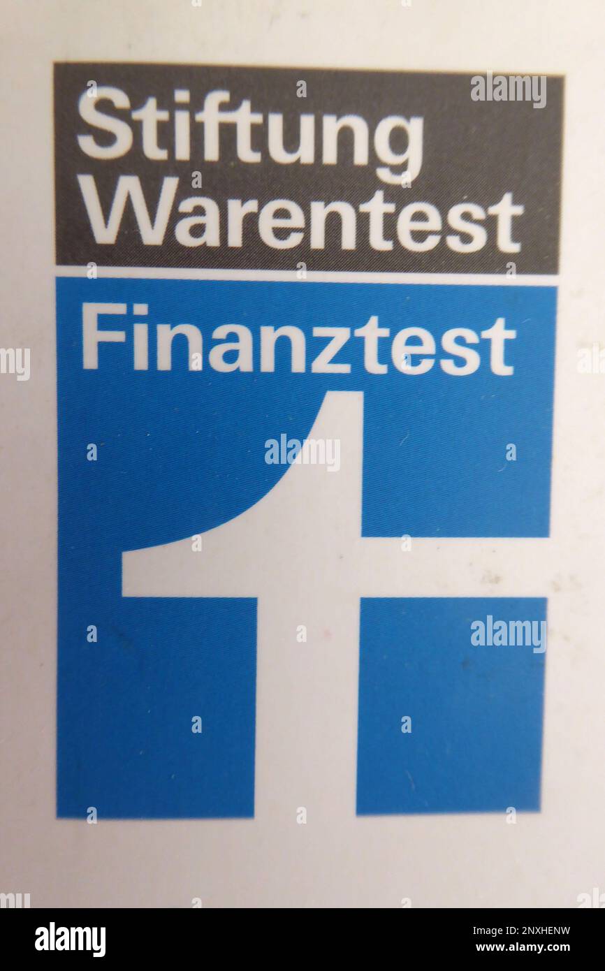 Stiftung Warentest / Finanztest / Zeichen / Logo/ Symbol Stock Photo ...