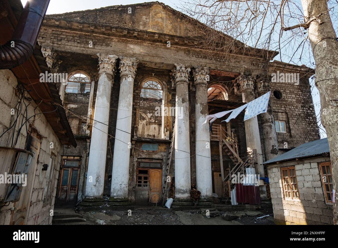 Old shabby houses in the slum district Stock Photo - Alamy