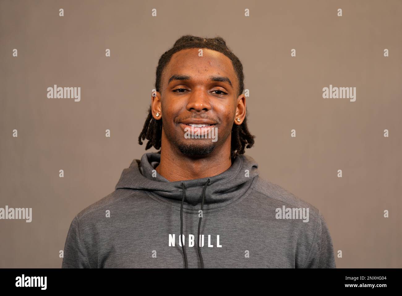 West Virginia wide receiver Bryce Ford-Wheaton poses for a portrait at ...