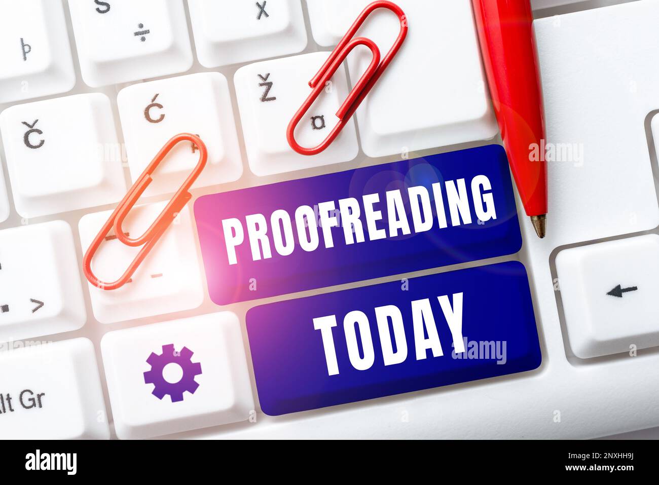 Hand writing sign Proofreading. Internet Concept act of reading and ...