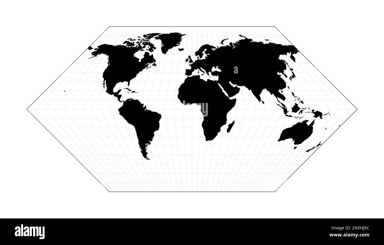 EPS10 Vector World Map. Eckert I projection. Plain world geographical ...