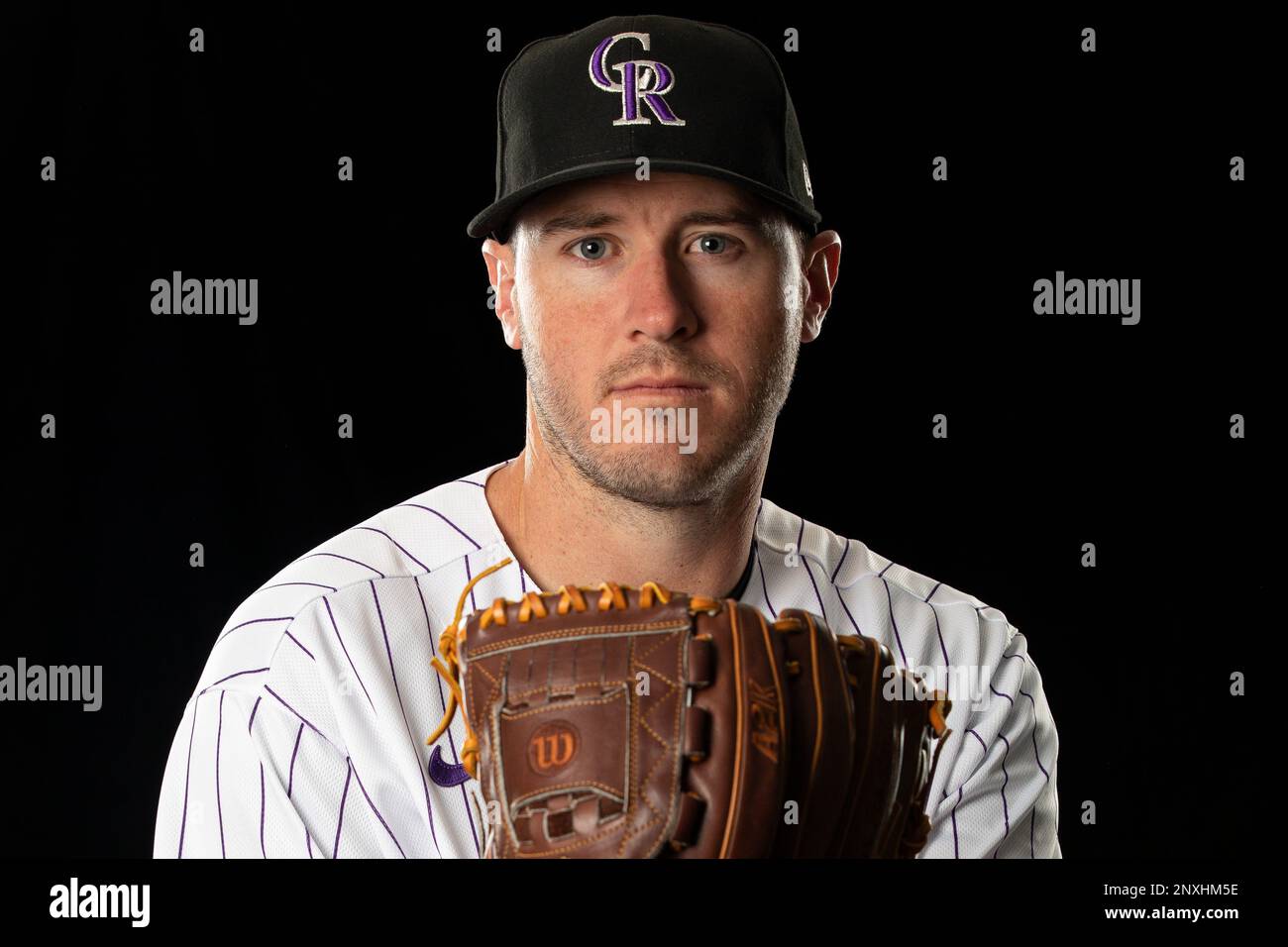 SCOTTSDALE, AZ - FEBRUARY 24: Pitcher Ty Blach (50) poses for a ...