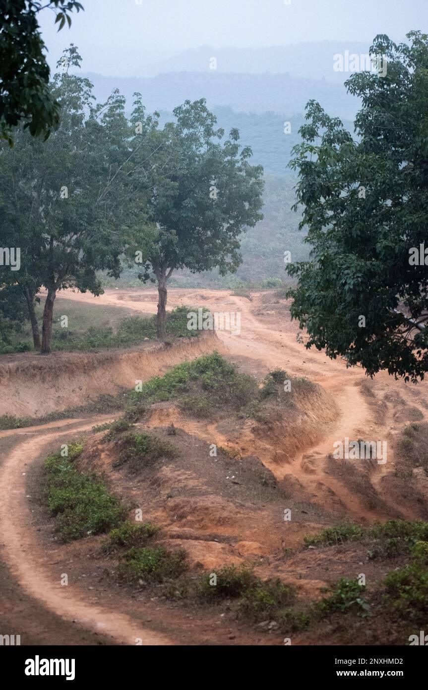 Pictures of hillside road in Bangladesh Stock Photo - Alamy