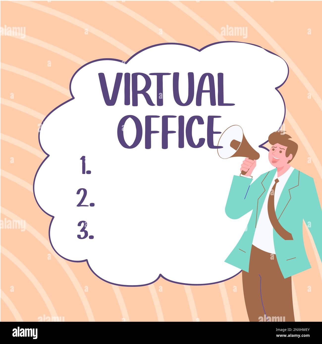 Hand writing sign Virtual Office. Business overview Mobile work ...