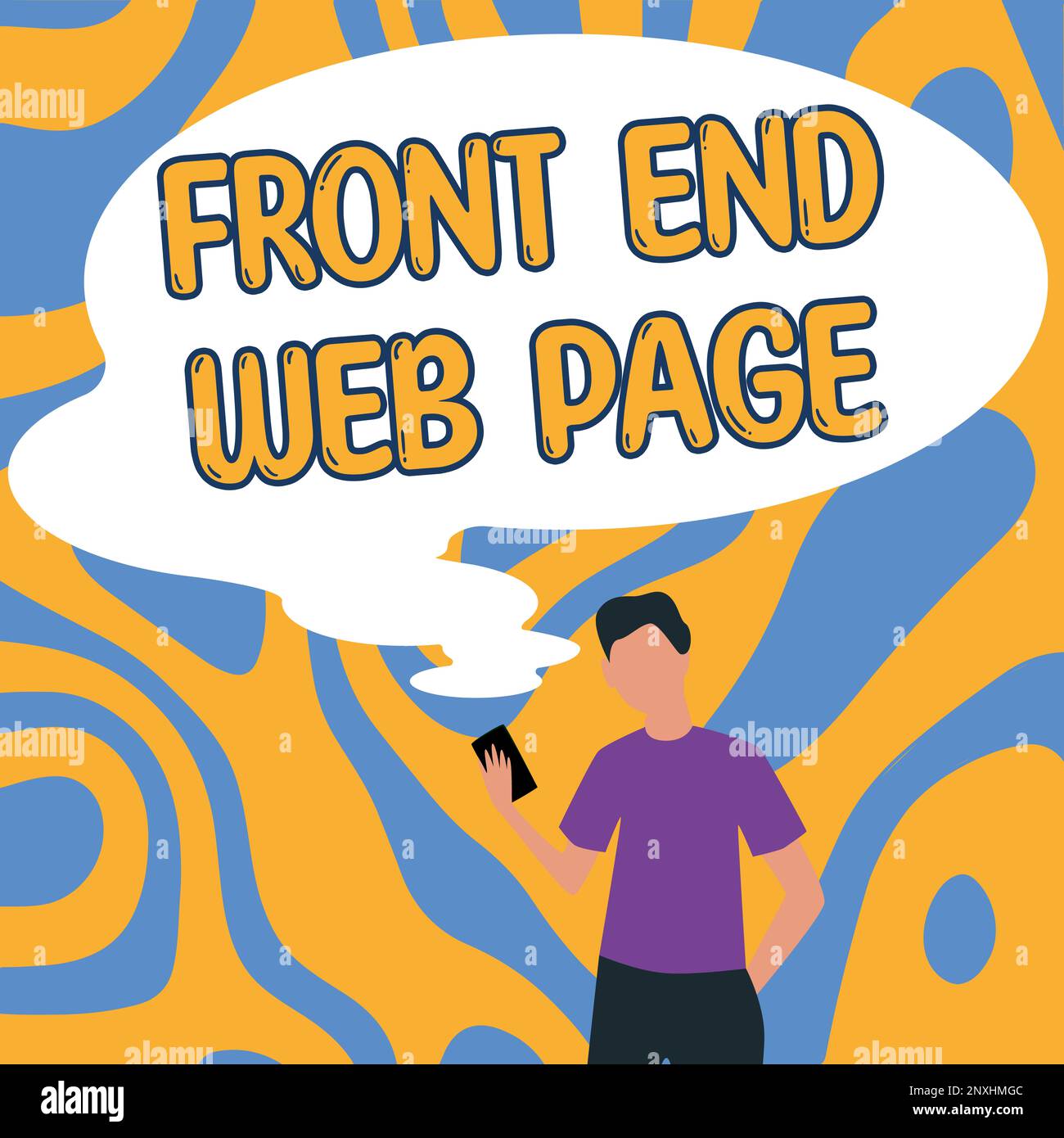 Sign displaying Front End Web Page. Concept meaning Altering data to ...