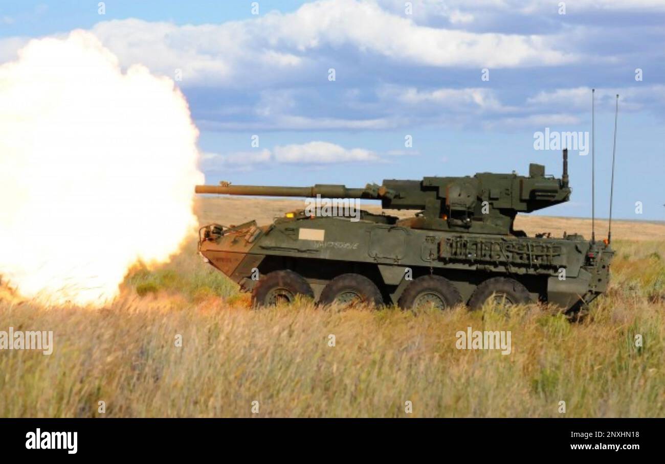 STRYKER armoured fighting vehicle in a version equipped with a mobile ...