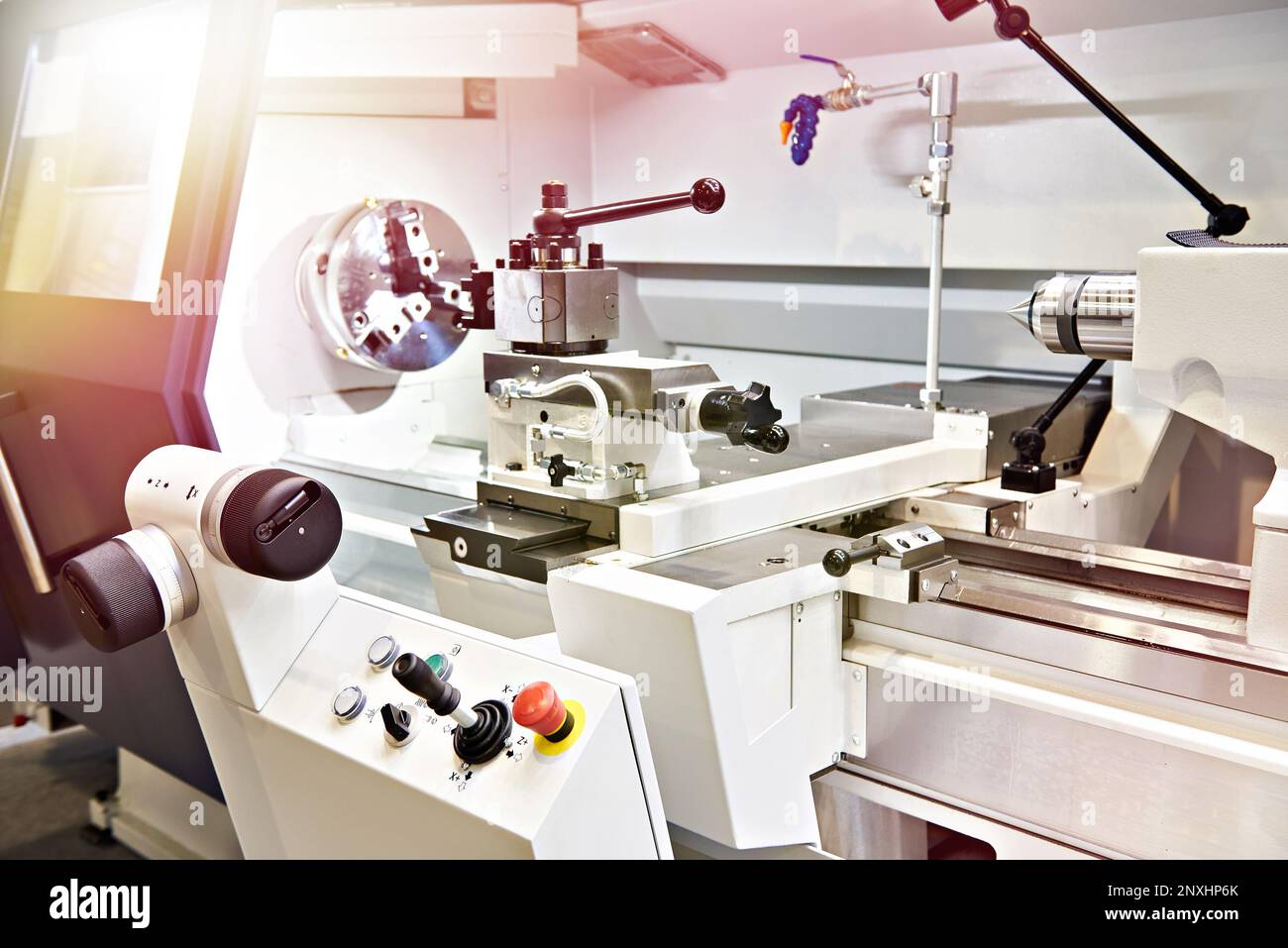 Lathe machine for metal work Stock Photo - Alamy