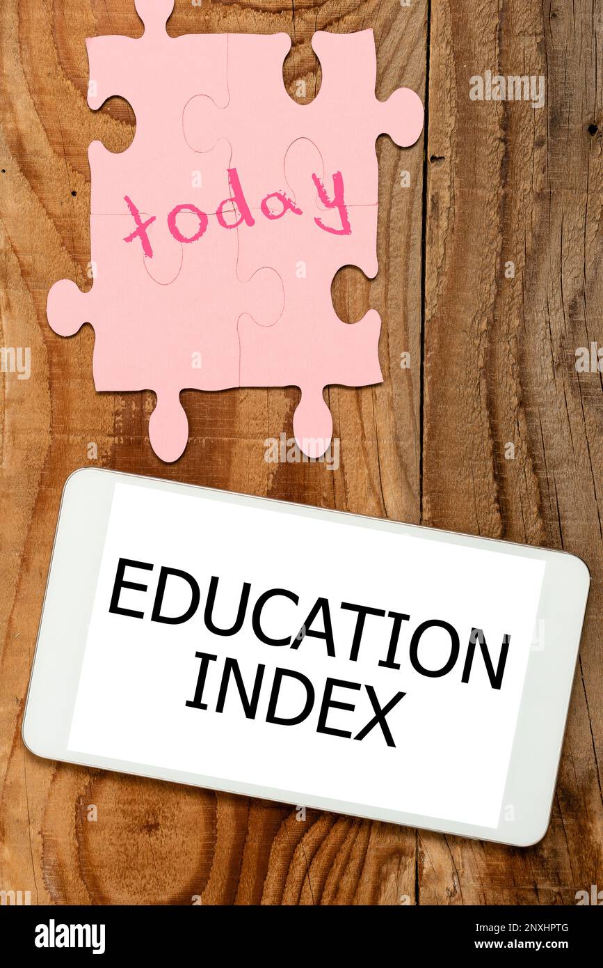 Conceptual display Education Index. Internet Concept aiming to meet ...