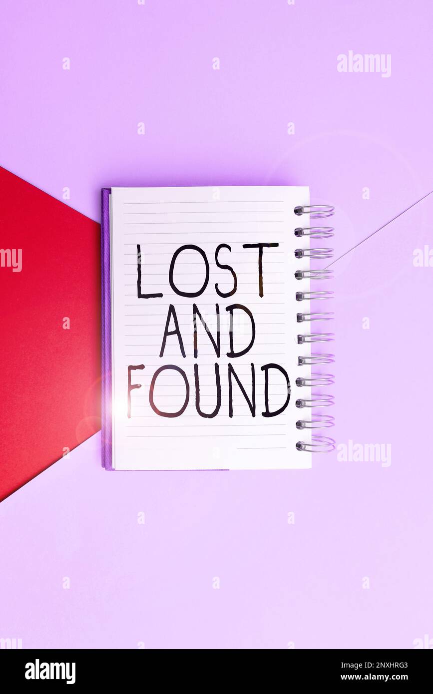 Conceptual display Lost And Found. Business idea Place where you can ...