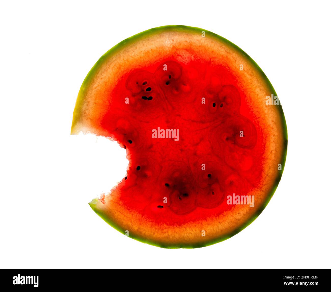 Single Slice of Red Watermelon on white background Stock Photo - Alamy
