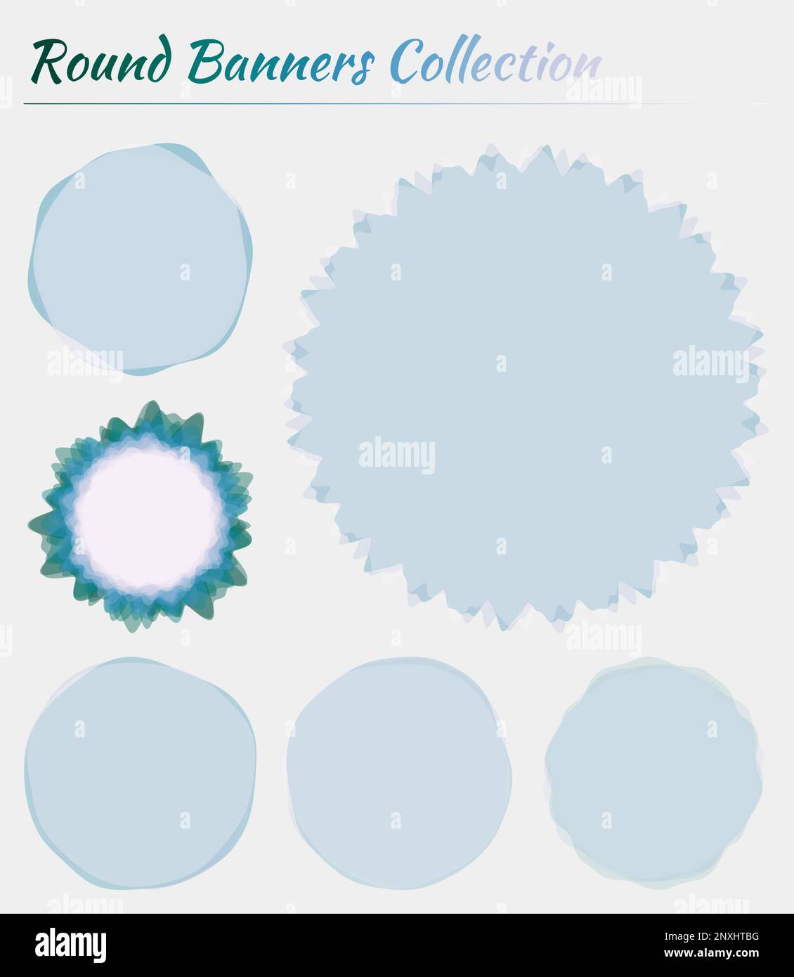 Abstract round labels. Circular backgrounds in purple blue green colors ...